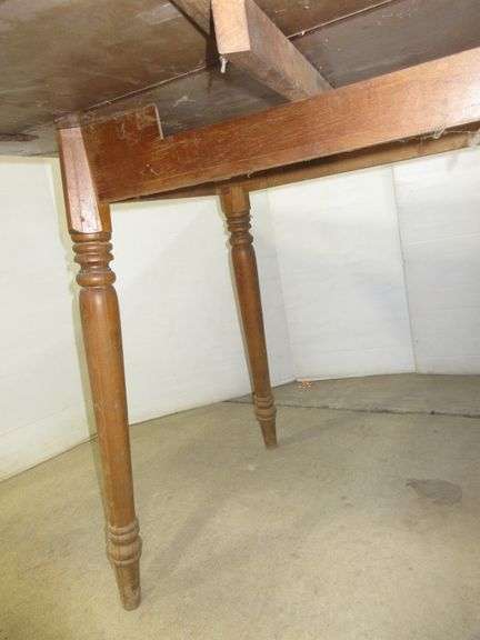 Wood Flip Up Side Dinner Table - Albrecht Auction Service