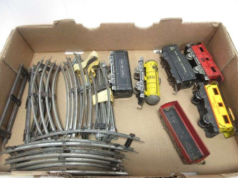 Antique Toy Train Set, Possibly Pre War, Marx, Including: (8) Cars ...