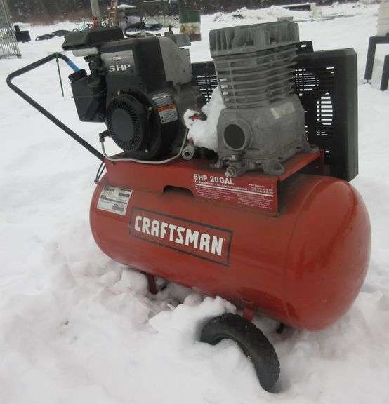Craftsman 5 HP Gas Air Compressor - Albrecht Auction Service