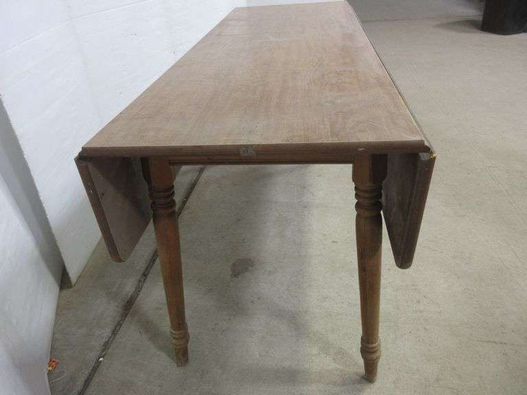 Wood Flip Up Side Dinner Table - Albrecht Auction Service