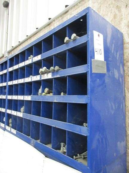 (2)-Winzer Metal Hardware Parts Cabinets (40-Hole), Contents Include: 9 ...