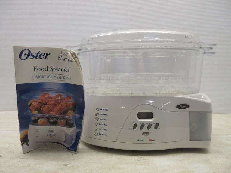 Oster three tray food steamer, used, in working condition, instruction ...
