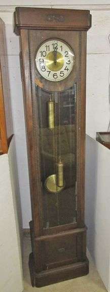 Antique Peerless German Grandfather clock, trim parts are in the box in ...
