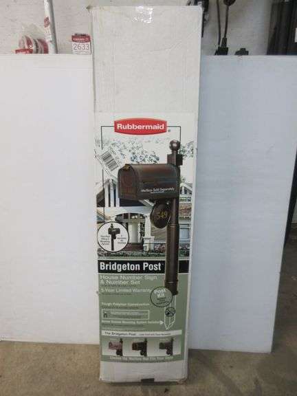 Rubbermaid Bridgertor mailbox post kit with address sign, use any ...