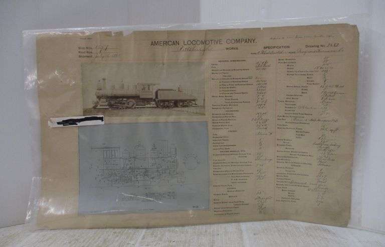 1800’s Vintage antique railroad train engine salesman order sheet for ...
