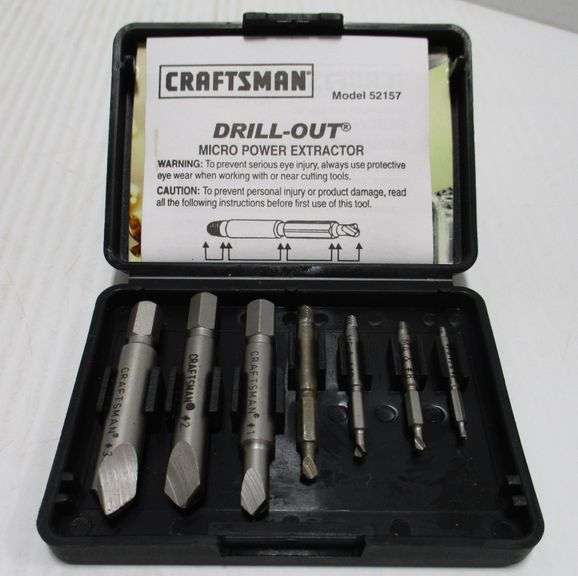 Craftsman drill-out micro power extractor kit, new - Albrecht Auction ...