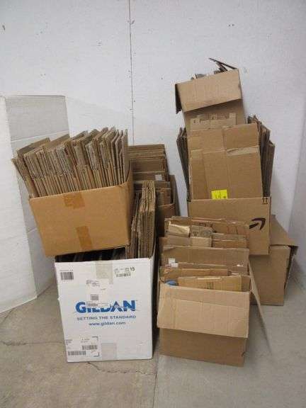 Over (100) small and medium sized shipping and packaging boxes, many ...
