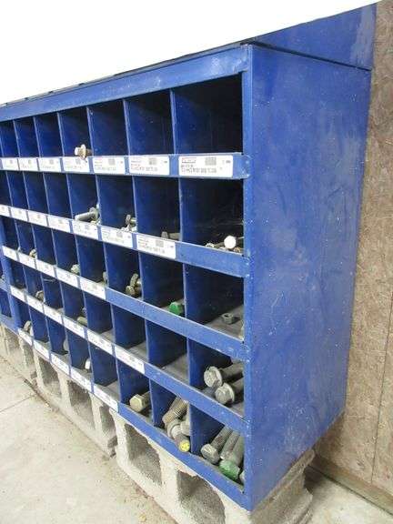 (2)-Winzer Metal Hardware Parts Cabinets (40-Hole), Contents Include ...