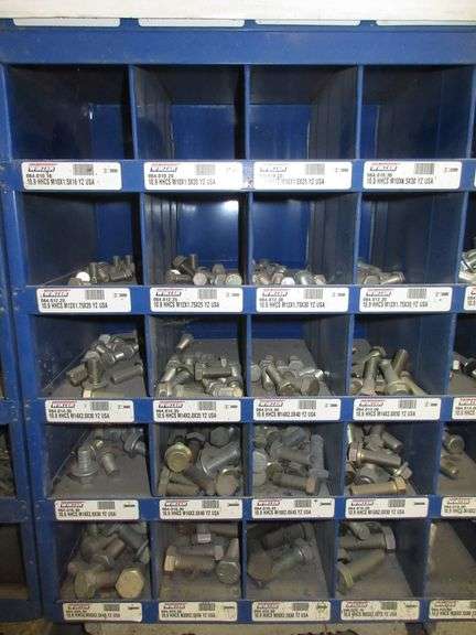 (2)-Winzer Metal Hardware Parts Cabinets (40-Hole), Contents Include ...