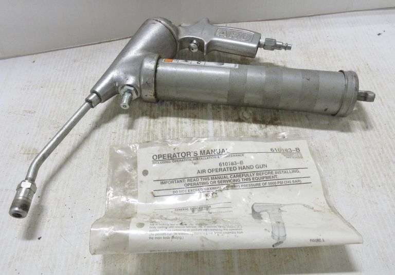 ARO air powered grease gun, like new - Albrecht Auction Service