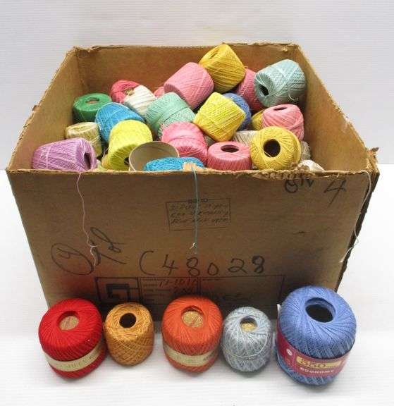Over (50) spools of tatting or crochet thread, some in new condition ...