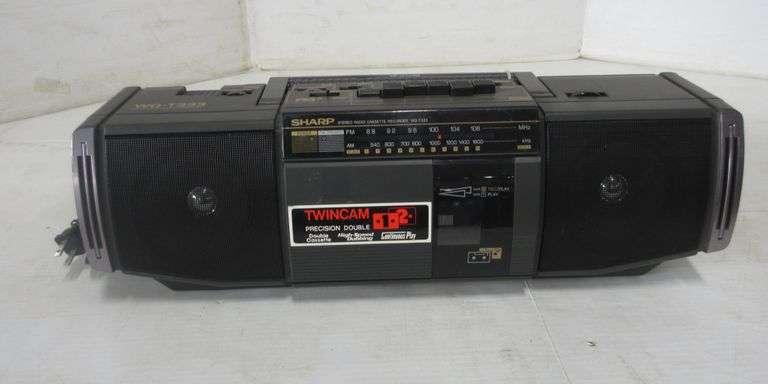 Sharp WQ-T333 stereo radio cassette recorder boombox twin cam, great ...