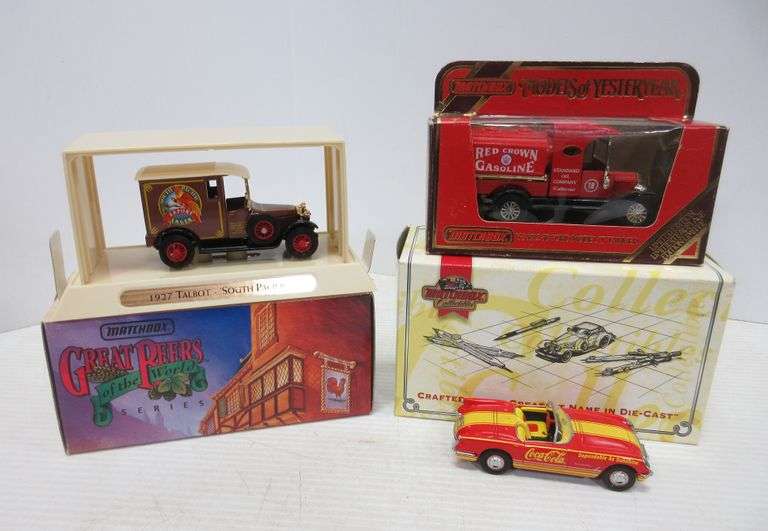 (2) Matchbox models of yesterday, include: 1986- 1912 Red Model-T ...