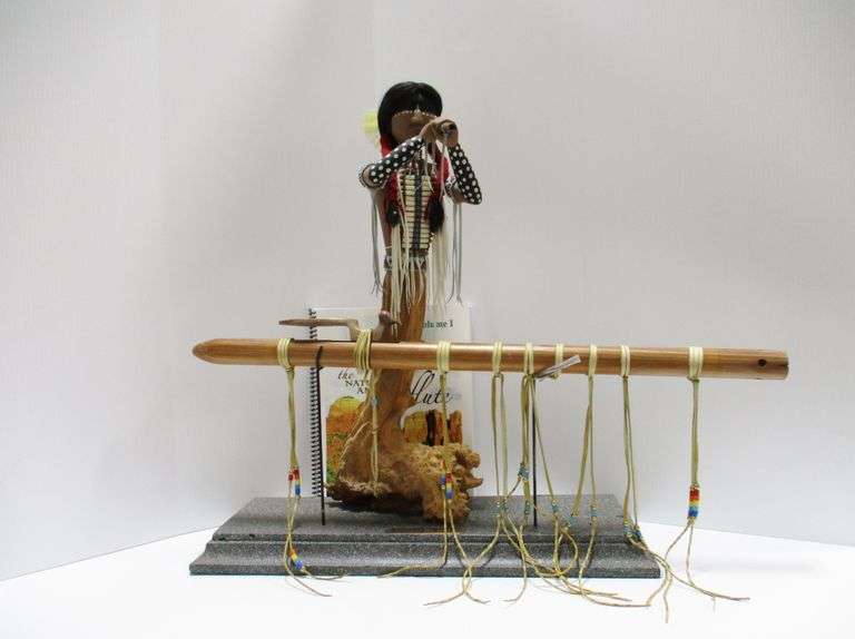 Spirit of the Flute statue of Native American flute player, bottom is ...