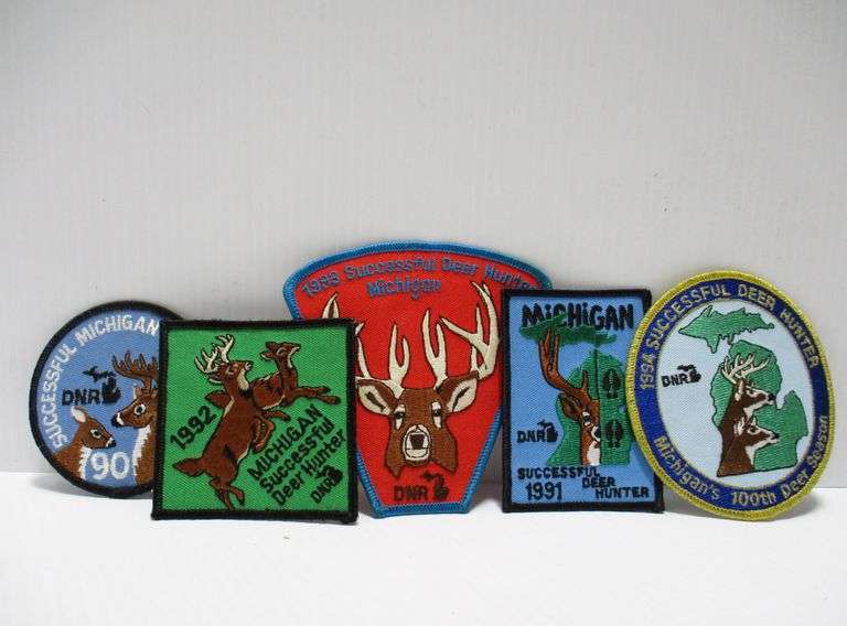 1990, 1991, 1992, 1993, and 1994 successful deer hunter patches ...