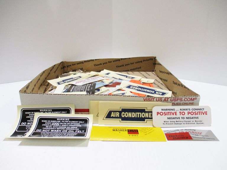 Over (100) 1960s to 1970s GM Chevy engine decals, NOS - Albrecht ...
