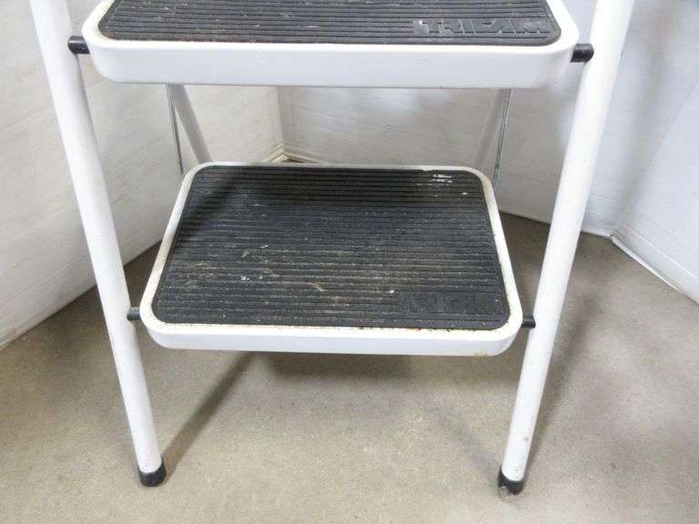 Tricam two-step folding step stool, 17"W, has wear - Albrecht Auction ...