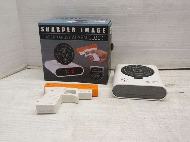 Laser target alarm clock in original box - Albrecht Auction Service