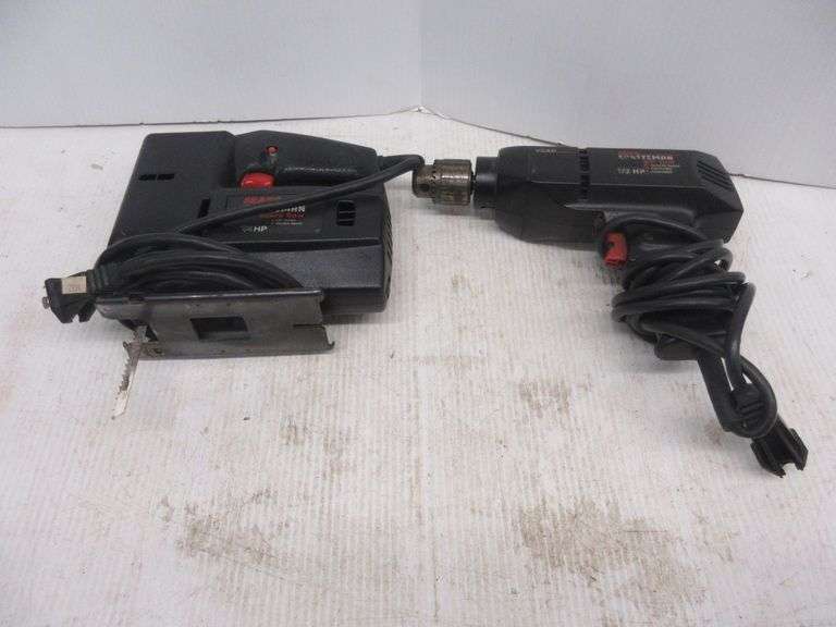 (2) Craftsman power tools, includes: one- 1/3 HP 3/8" drill, and one- 1 ...
