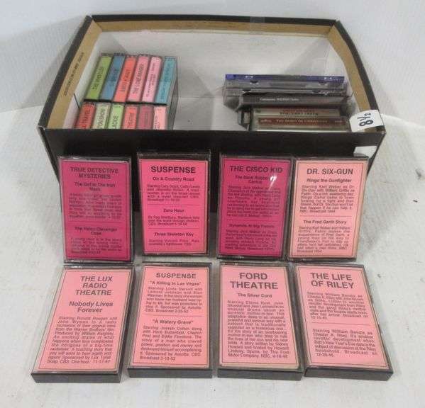 (6) CD's; (20) Older various movie cassette, includes: suspense, comedy ...