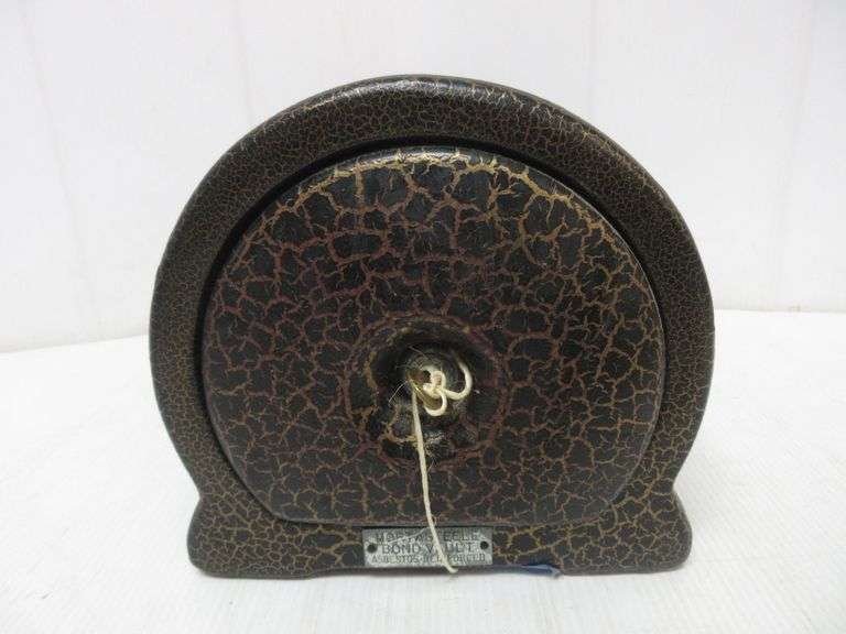 Antique document safe, has original key, made by Mortasteele bond vault ...