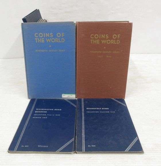 (14) Coin guide books from the 1950's-1970's, and (7) Older empty ...