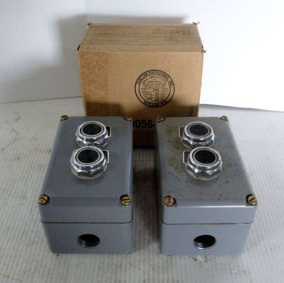 (2) Push button control boxes, NOS, This Item is From the Estate of ...