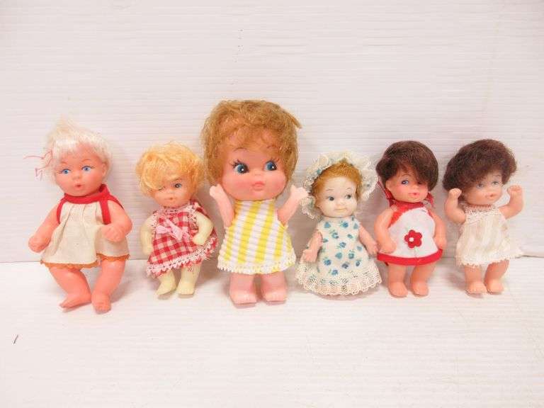 (6) Small older dolls, "The Mini Doll Collection Series," all dolls are ...