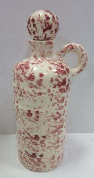 Older Mohawk Liquor R.4 No. 8 Bottle, 10"H, pink and white in color ...