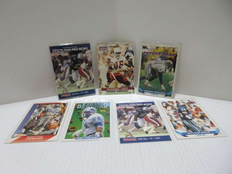 (7) Football cards, include: 1991 Phoenix Cardinals Tim McDonald, 1991 ...