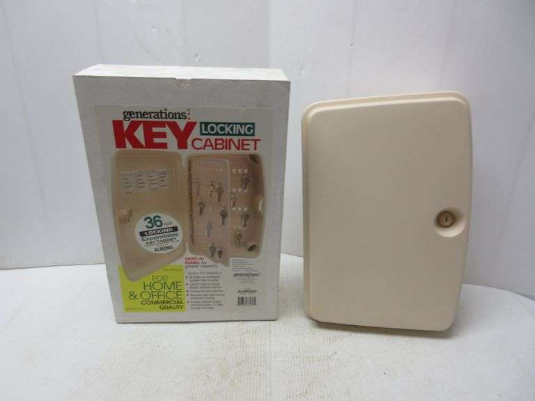 Plastic locking key cabinet, NIB - Albrecht Auction Service