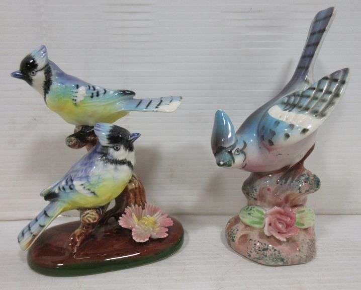 Blue Jay Bird Figurines: One- Made in Japan, One- by Sonsco, light ...