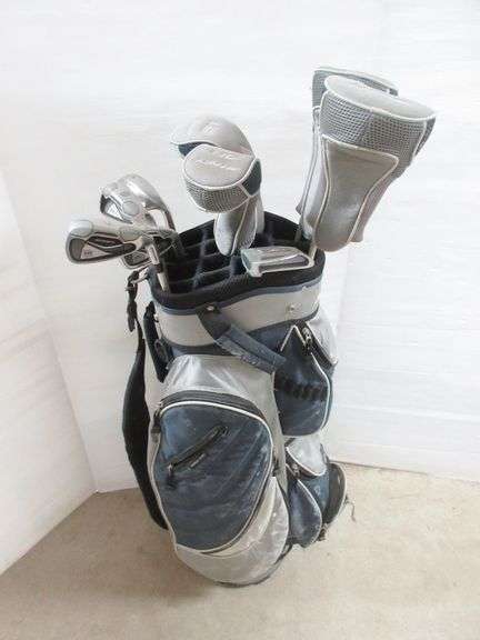 Affinity golf clubs, bag, and covers, used, has wear - Albrecht Auction ...