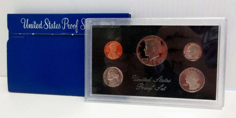 1983-S US Proof Set, sharp spotless proof coins with proof dollar ...