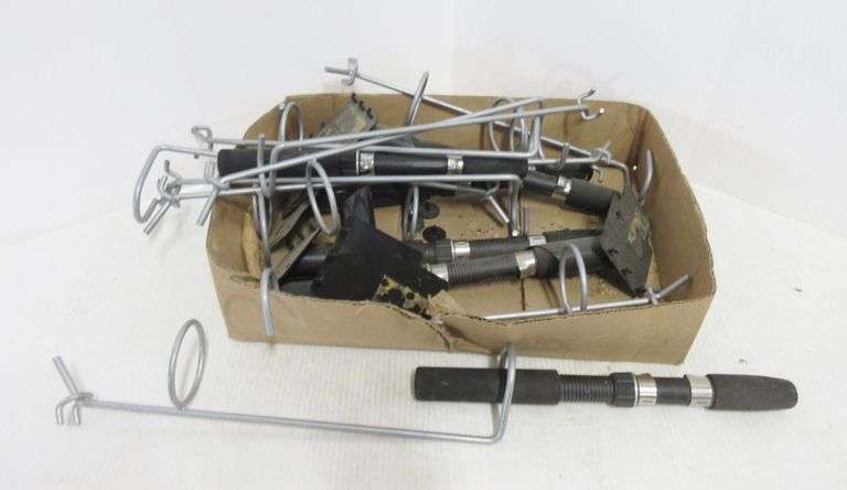 Full box of fishing rod holders, can be used with peg boards, good ...