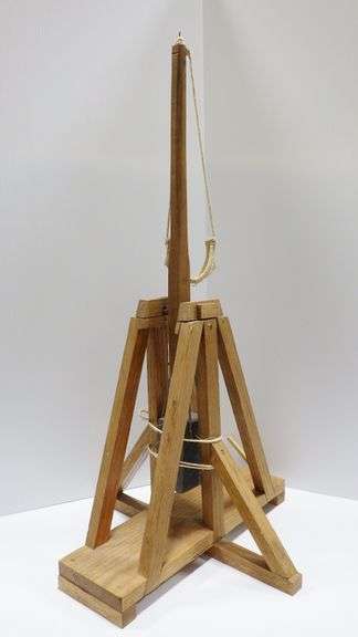 Small Homemade Reproduction Trebuchet, Wood Frame, Lead Counterweight ...
