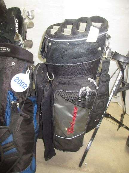 Set of golf clubs with bag, Budweiser golf bag, Pro select bag holder ...