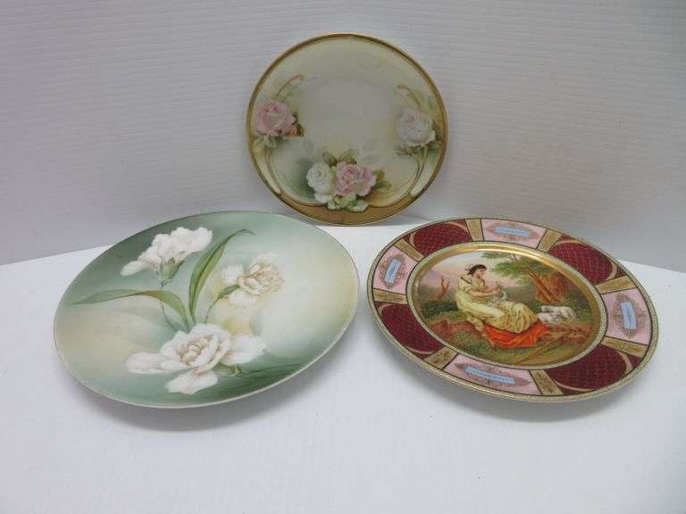 (3) Dishes, includes: RS Prussia Germany royal vienna plate, 8"; RS ...