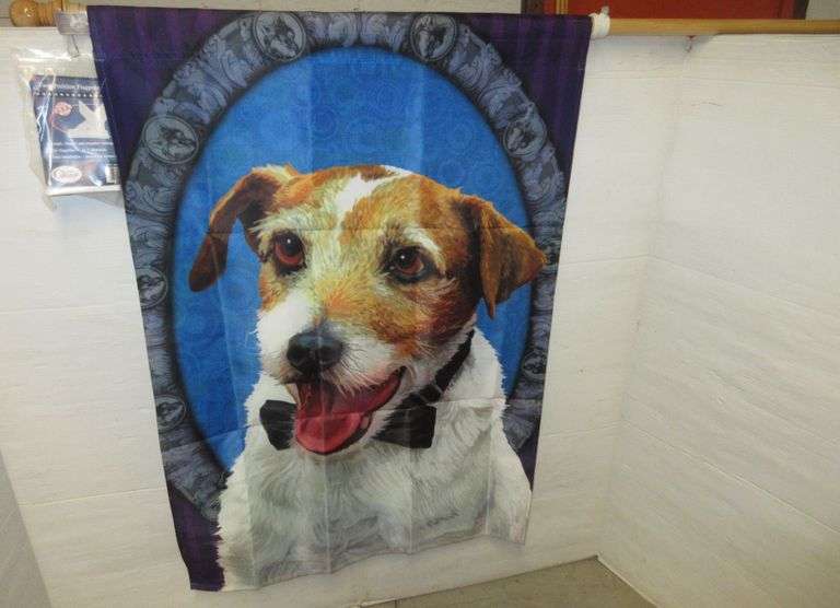 Jack Russell terrier double sided flag with pole and bracket, 56"H, new ...
