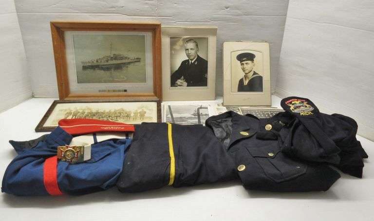 (2) American Legion Uniforms, Medical Dept. 119 Picture, USS Pollack ...