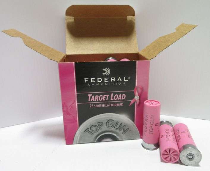 (25) Rounds of Federal 2 3/4", No. 8 Shot, Breast Cancer Awareness ...