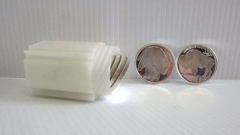 (20) 1 oz. silver rounds, indian head/buffalo designs - Albrecht ...