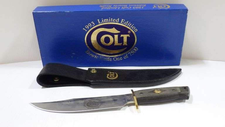 1993 Limited Edition Colt Bowie Knife, No. 6,647 of 7,500 with Correct ...