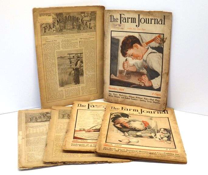 Older Farm Journals, include: (2) 1916, a 1918, (2) 1921, and a 1929 ...