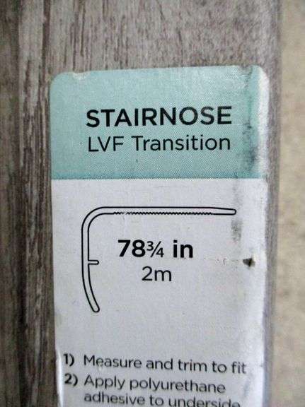 (3) LVF Transition stair nose, 78 3/4" - Albrecht Auction Service