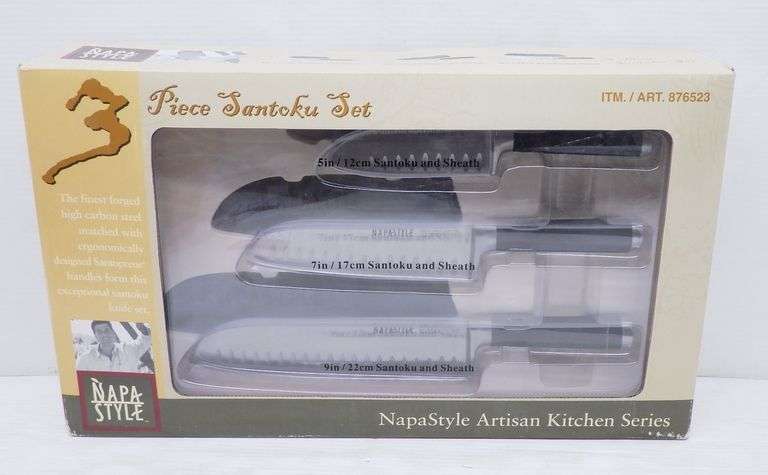 Napa Style artisan kitchen series 3-piece santoku set, NIB - Albrecht ...
