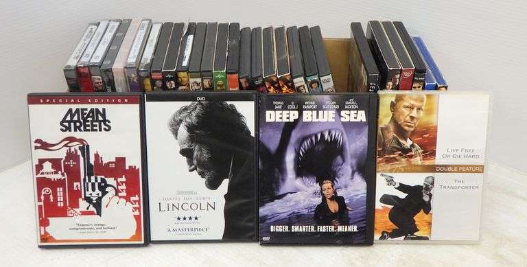 Assorted DVDs, many new in wrap, excellent - Albrecht Auction Service