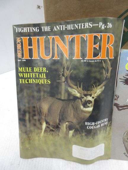 Box of outdoor and hunting magazines, includes: Outdoor Life, Colorado ...