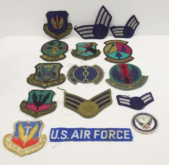 (14) Patches, includes: US Air Force, 27- EM's, US Air Forces in Europe ...