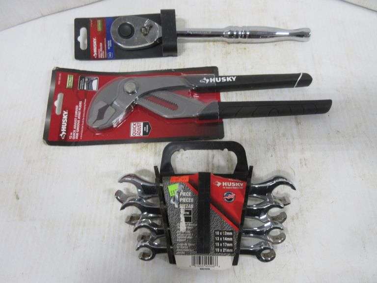 Husky tools, includes: One- 4-Piece Line flare wrench set: 10mm to 21mm ...